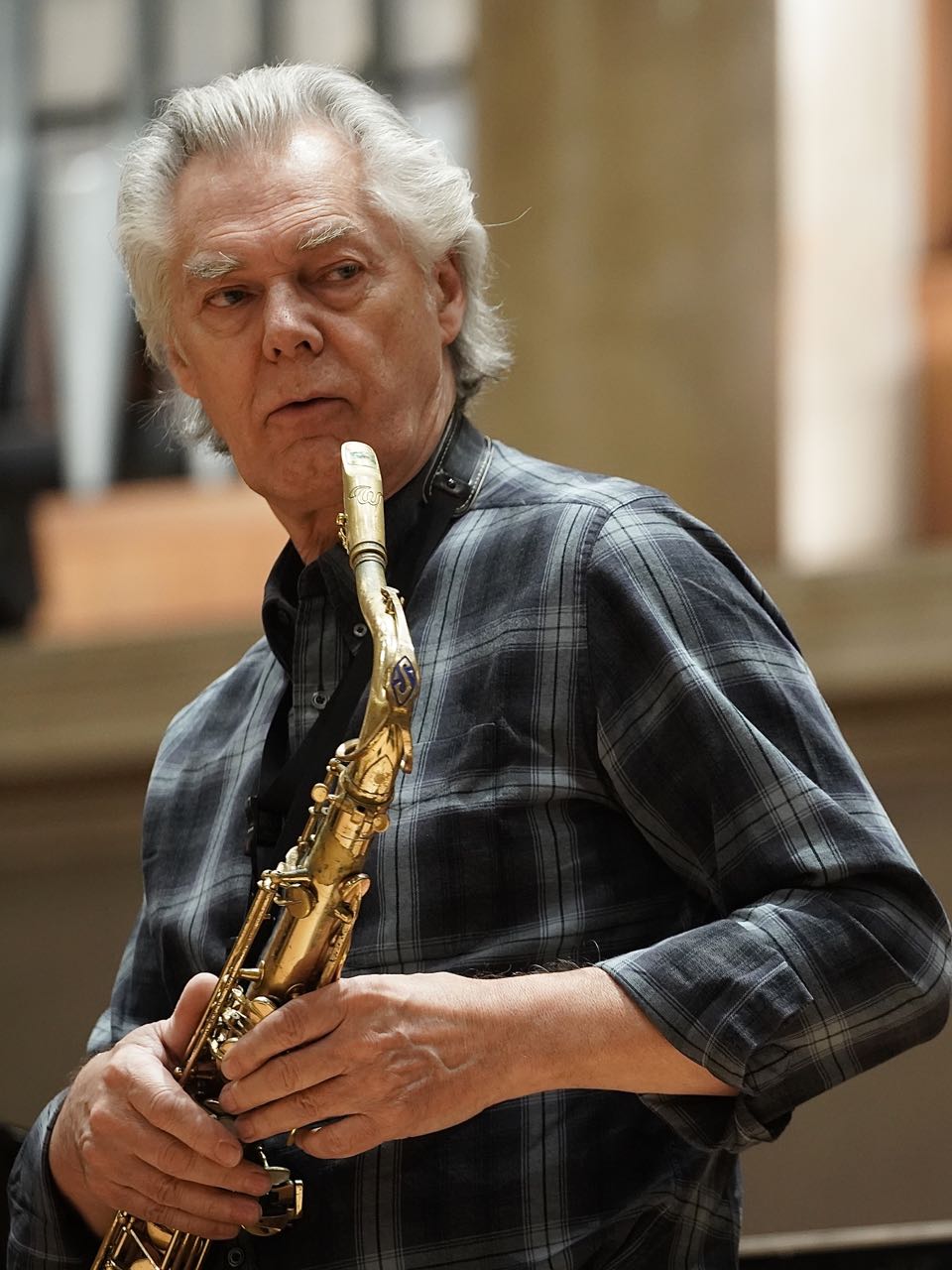 Bildergalerie: Jan Garbarek beim Soundcheck im Herkulessaal München ...